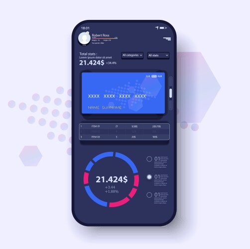 Online Bank App Mockup Vector Images (over 770)