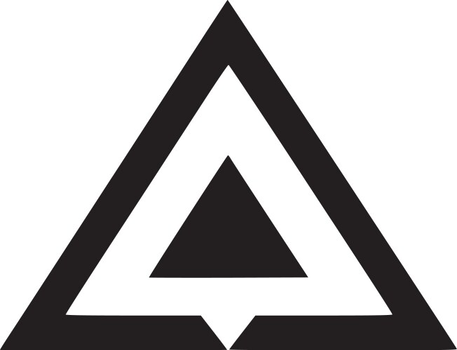 Triangle - black and white isolated icon Vector Image
