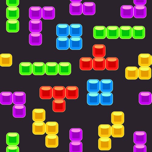 Old school 8 bit brick arcade game style Vector Image