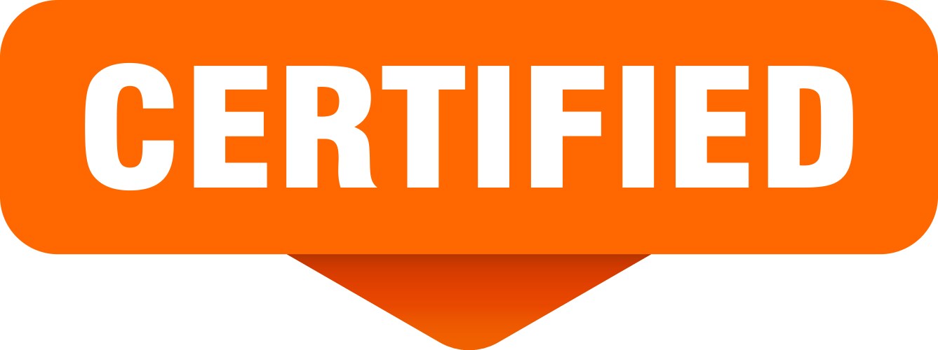 Certified sticker certified sign on transparent Vector Image