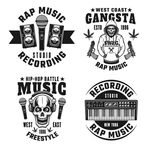 Hip hop face Royalty Free Vector Image - VectorStock