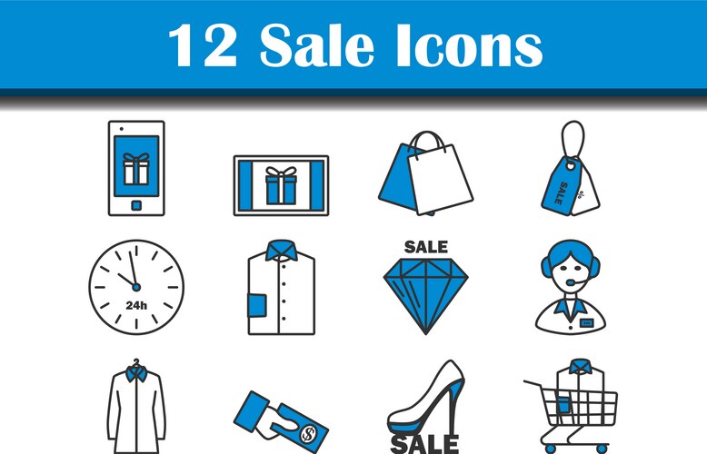 Sale icon set Royalty Free Vector Image - VectorStock