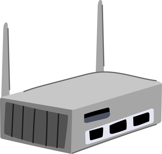 Connectivity travel router cartoon Royalty Free Vector Image