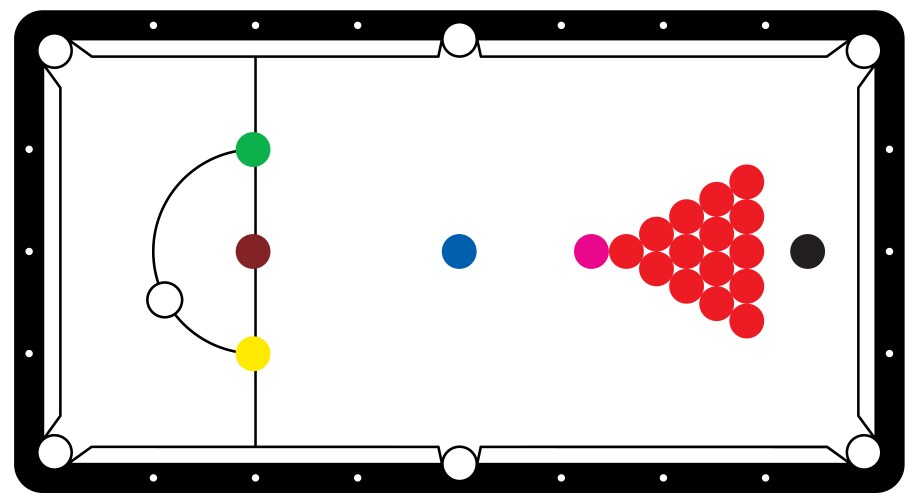 Billiard balls racked in triangle billiards Vector Image