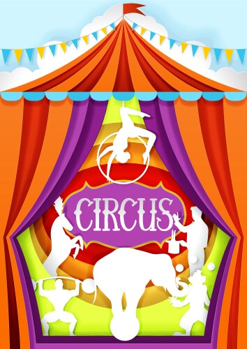 Circus advertising poster Royalty Free Vector Image