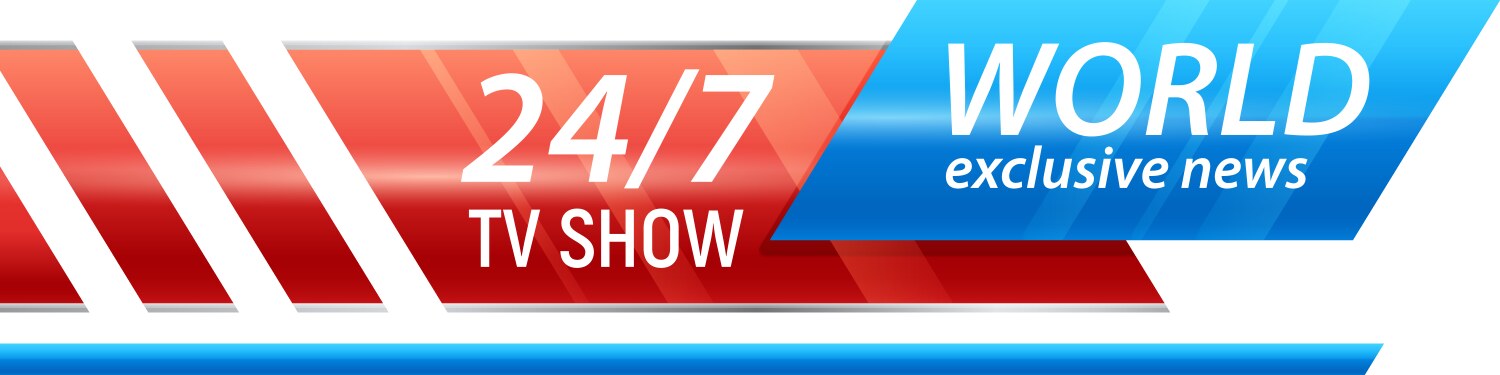 Lower third tv header headline and news bars Vector Image