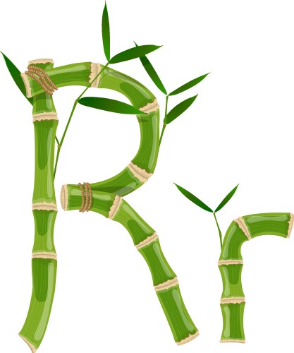 Bamboo eco alphabet Royalty Free Vector Image - VectorStock