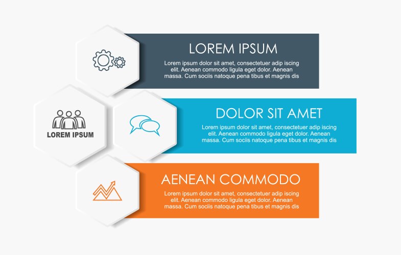 2 points stage template infographic concept Vector Image