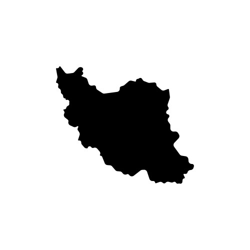 Iran map logo icon symbol element Royalty Free Vector Image