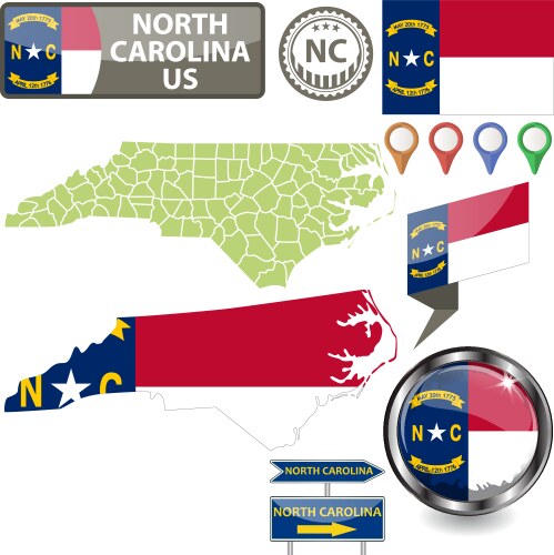 North Carolina State Shape Vector Images (over 450)