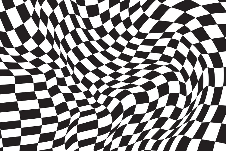 Retro distorted checkered background Royalty Free Vector