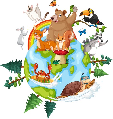 Cartoon cute jupiter planet isolated on white Vector Image