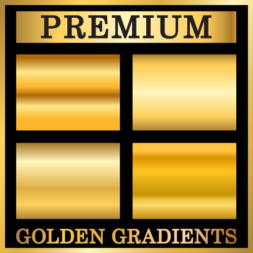 Gold texture square patterns set Royalty Free Vector Image