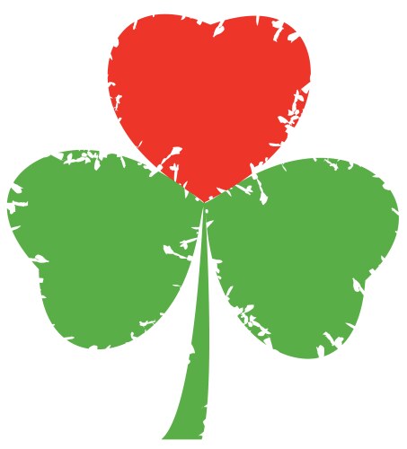 Shamrock logo flat Royalty Free Vector Image - VectorStock