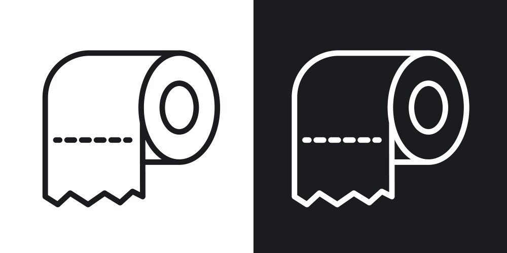 Toilet paper icon set Royalty Free Vector Image