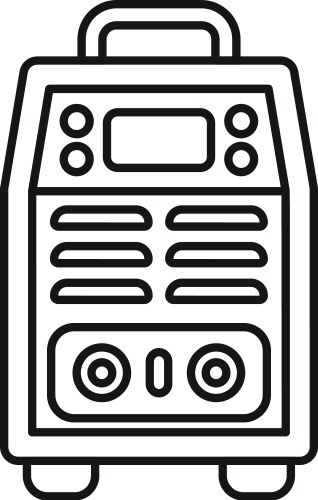 Inverter welding machine with control panel Vector Image