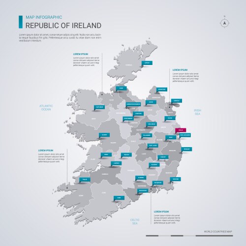 Map of french republic Royalty Free Vector Image
