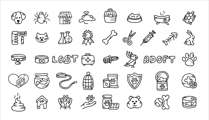 Cute Doodle Stickers & Elements – Royalty-Free Vector | VectorStock