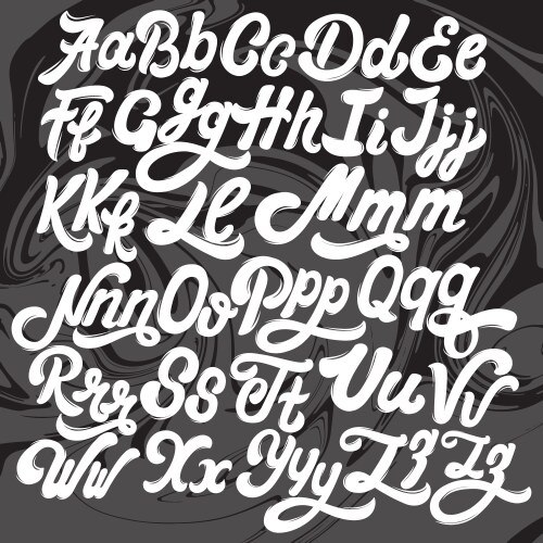 Cursive Alphabet Vector Images (over 3,800)