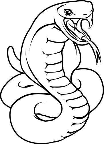 Snake outline Royalty Free Vector Image - VectorStock