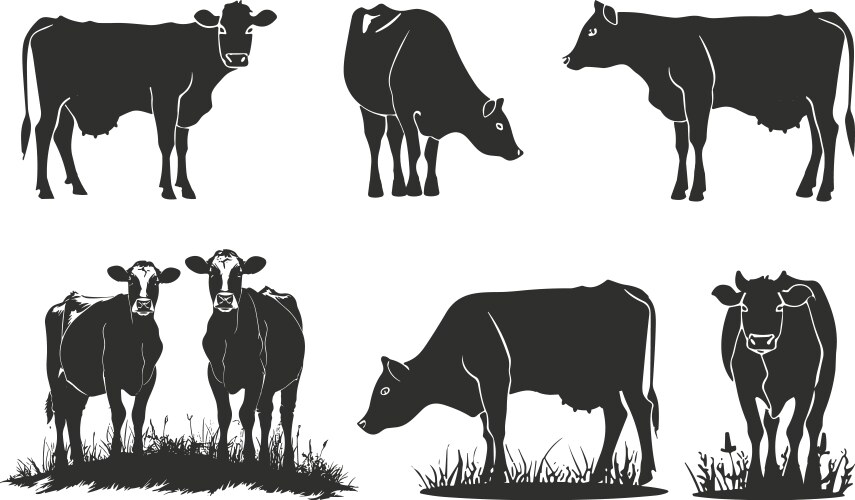 Cattle Grazing Icon Vector Images (over 2,100)