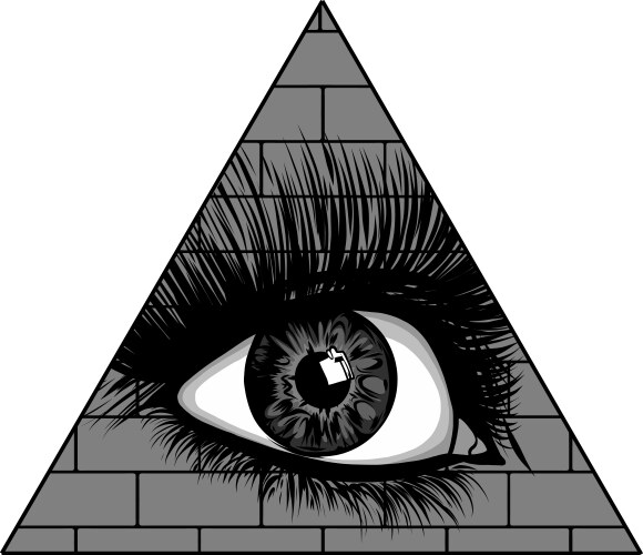 Triangel eye Royalty Free Vector Image - VectorStock