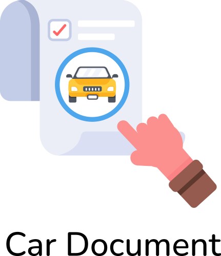 Car document Royalty Free Vector Image - VectorStock