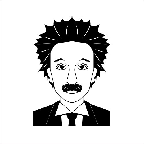 Albert einstein portrait Royalty Free Vector Image