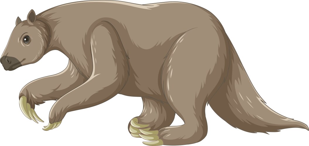 Ground sloth extinct animal Royalty Free Vector Image