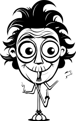 Joint jokers cartoon mascot with cannabis comedy Vector Image