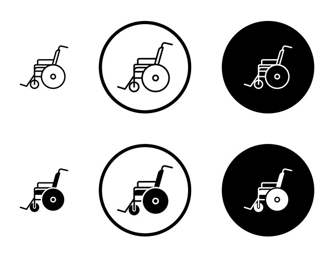 Wheelchair icon set Royalty Free Vector Image - VectorStock