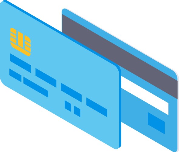 Isometric personal id card icon Royalty Free Vector Image