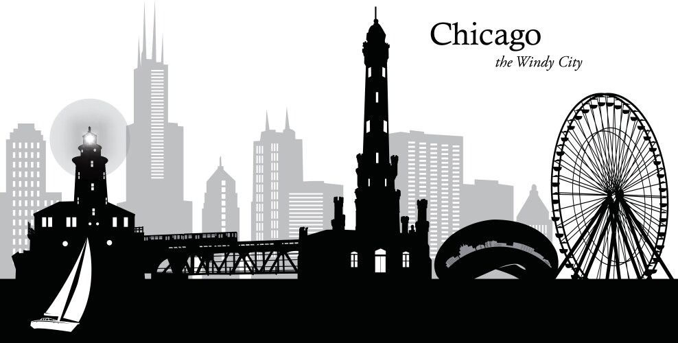 Chicago Skyline Vector Images (over 950)