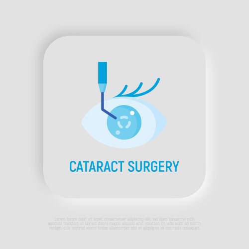 Laser eye surgery flat icon ophthalmology lasik Vector Image
