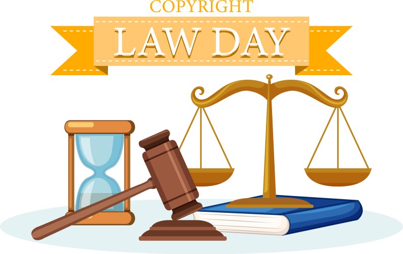 Justice scales and wooden judge gavel concept law Vector Image