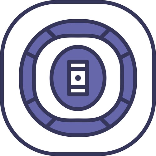 Cricket stadium icon Royalty Free Vector Image