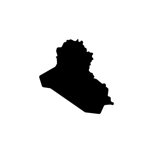 Iraq country map circle border icon Royalty Free Vector