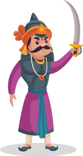 Cartoon hare indian a cute Royalty Free Vector Image