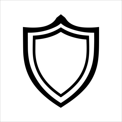 Military shield icon or modern line symbol Vector Image