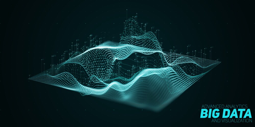 Big data round visualization Royalty Free Vector Image