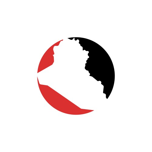 Iraq map logo icon symbol element Royalty Free Vector Image