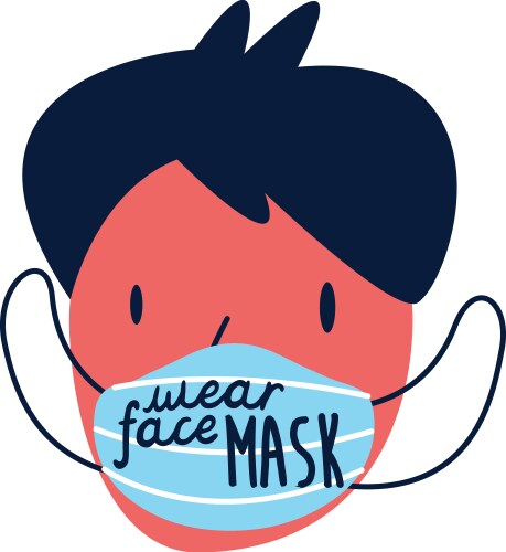 Wear mask Royalty Free Vector Image - VectorStock