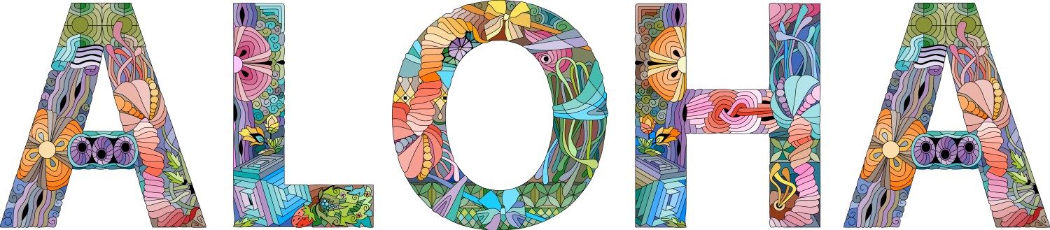 Aloha Font Hawaiian Vector Images (over 110)