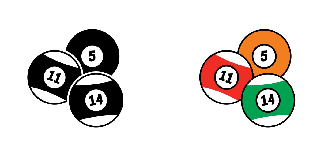 Billiard balls racked in triangle billiards Vector Image