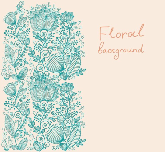 Abstract floral invitation card Royalty Free Vector Image