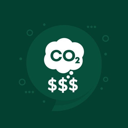 Carbon offset icon co2 emissions reduction Vector Image