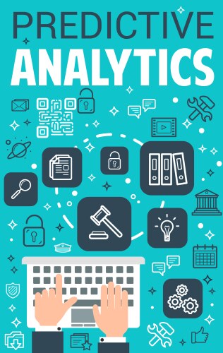 Technologies data streams digital poster Vector Image