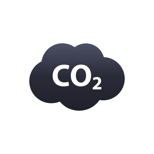 Co2 carbon dioxide emissions icon Royalty Free Vector Image