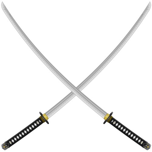 Japanese sword 0004 Royalty Free Vector Image - VectorStock