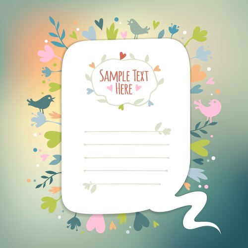 8 march card with flowers pattern Royalty Free Vector Image